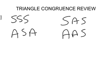 Four Ways To Prove Triangles Congruent | Educreations