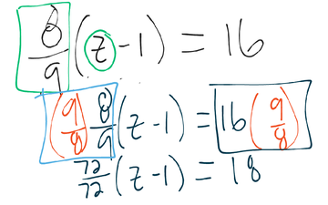 Solving a multi-step equation with fractions and distribution ...