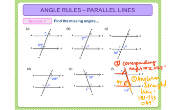 1st: Angles In Parallel Lines | Educreations