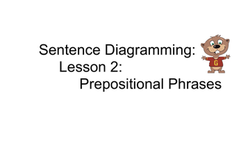 Sentence Diagramming: Lesson 2: Prepositional Phrases | Educreations