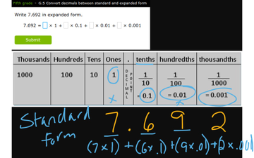 Converting Decimals Between Expanded and Standard Form | Educreations