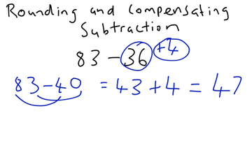 Rounding And Compensating Subtraction | Educreations