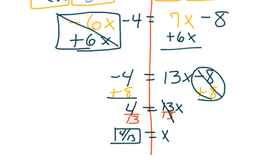 Solving With Variables On Both Sides #2 | Educreations