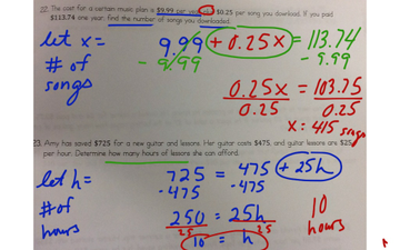 Word Problems: 2 Step Equations | Educreations