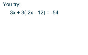 Solving Equations With Dist. Prop. And Combining Like Terms | Educreations
