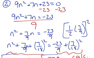 Completing The Square (a Not Equal To 1) | Educreations