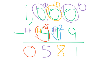 One Up One Down Subtraction | Educreations