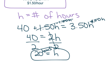 Solving Word Problem With Variable On Both Sides | Educreations