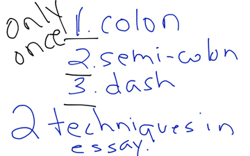 Extra Punctuation: Colon, Semi-colon, Dash | Educreations