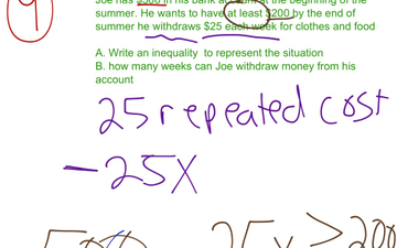 Inequality Word Problems Answer Key | Educreations