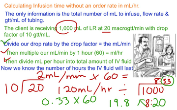 Calculating infusion time when rate in mL is NOT indicated (drops/min ...
