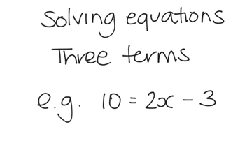 Solving Equations With Three Terms | Educreations