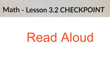 Math - 3.2 Checkpoint Read Aloud | Educreations