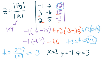 6.3 part 2 Cramer's Rule | Educreations