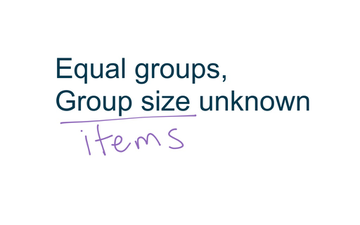 Equal Groups, Group Size Unknown | Educreations