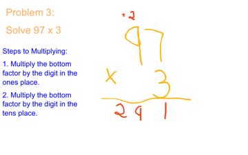 Multiply a 2 Digit by 1 Digit Numbers Using the Standard Algorithm | Educreations