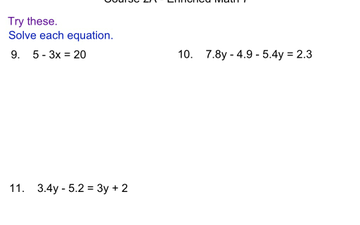 7th Grade Chapter 4.2 Solving Algebraic Equations | Educreations