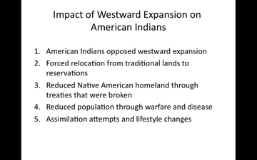 Impact Of Westward Expansion V2 | Educreations
