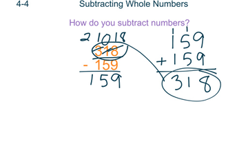 4-4 Subtracting Whole Numbers | Educreations
