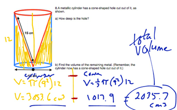 Volume Of Composite Solids EXPLANATION | Educreations
