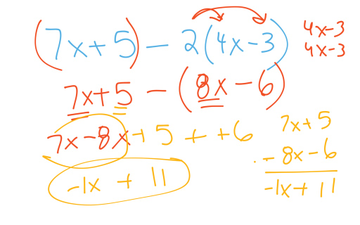 Linear Expressions Adding And Subtracting | Educreations