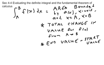 Sec 4-4 Evaluating Definite Integrals | Educreations