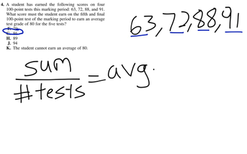 ACT Question 1-4 [averages] | Educreations