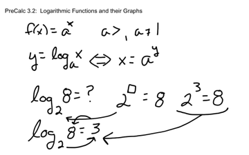 PreCalc 3.2: Logarithmic Functions And Their Graphs | Educreations