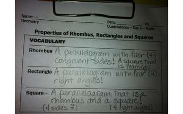Rhombus, Rectangle And Squares | Educreations