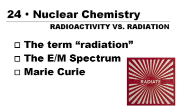 AP Ch 24 -- Radiation vs. Radioactivity | Educreations