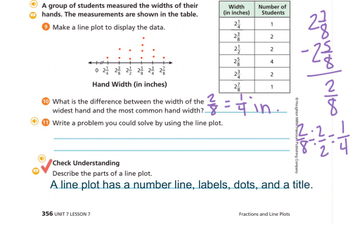 Math Lesson 7-7 Line Plots | Educreations