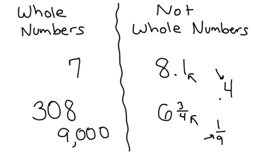Whole Numbers Versus Non Whole Numbers | Educreations