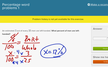 Percentage Word Problems 1 | Educreations