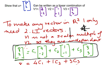 Show That The Vector U Can Be Written As A Linear Combination Of 3 ...