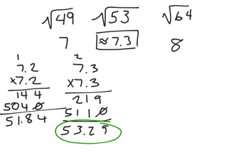 Approximating Square Roots 2 | Educreations
