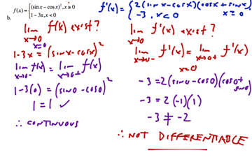Exam 3 Review: #5b Continuity and Differentiability Piecewise Functions ...