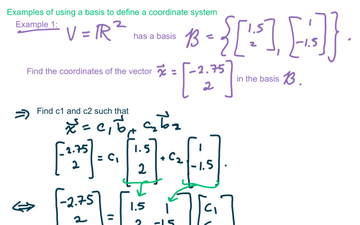 Example Of A New Coordinate System In R2, And Definition Of The Change ...