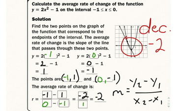 Calculating Rate Of Change For Quadratic Functions | Educreations