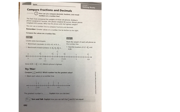 Comparing Fractions and Decimals | Educreations