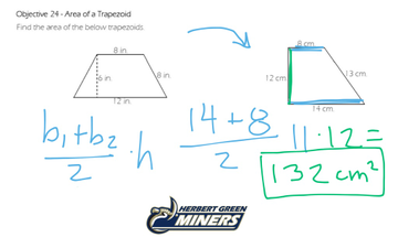 Objective 24 - Area Of A Trapezoid | Educreations