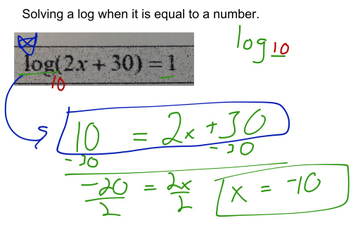 Solving Logarithmic Equations | Educreations