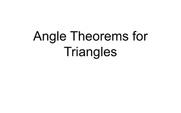 Angle Theorems for Triangles | Educreations