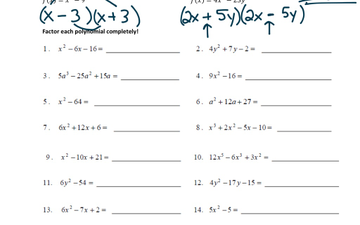 Factoring Review -all Methods | Educreations