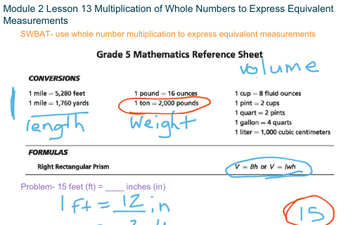 Module 2 Lesson 13 Multiplication of Whole Numbers to Express ...