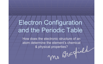 Electron Configurations & The Periodic Table | Educreations