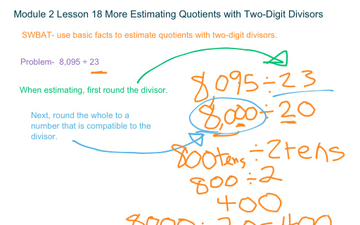 Module 2 Lesson 18 More Estimating Quotients with Two-Digit Divisors ...