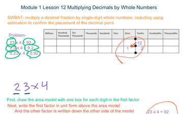 Module 1 Lesson 12 Multiplying Decimals by Whole Numbers | Educreations