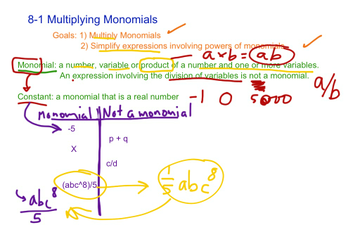 8-1 Multiplying Monomials | Educreations