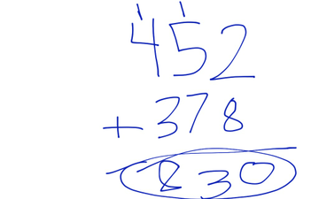 Addition With Three Big Numbers | Educreations