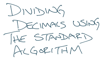 G5M1L14 Dividing Decimals Using The Standard Algorithm | Educreations